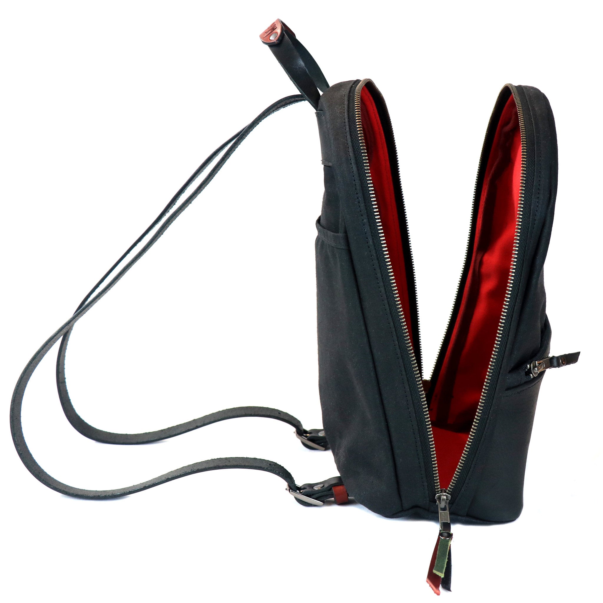 Mini Backpack | Waxed Canvas & Leather – atomicfreedom